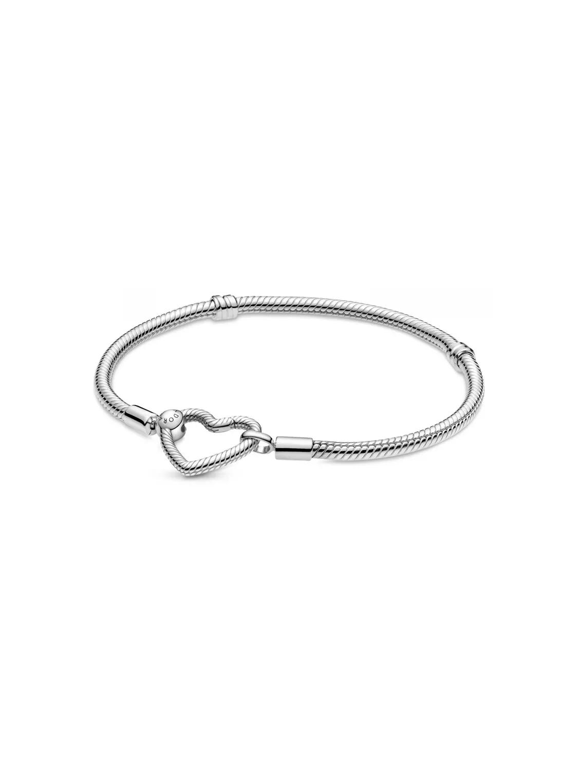 PANDORA Pulseira malha Snake com fecho Coração (Ref. 599539C00-17 ...
