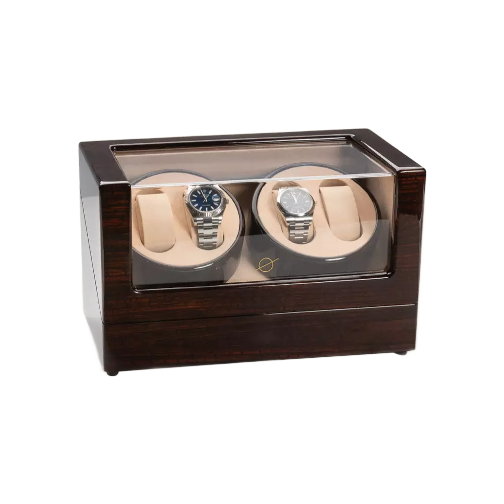 ROOGS Watch Winder (Black/Apricot)- 4 Watches (Ref. WW15) | Marcolino 1926