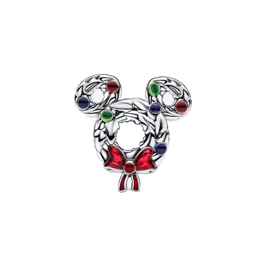PANDORA Conta Coroa de Natal Mickey Disney 793531C01 | Marcolino Link